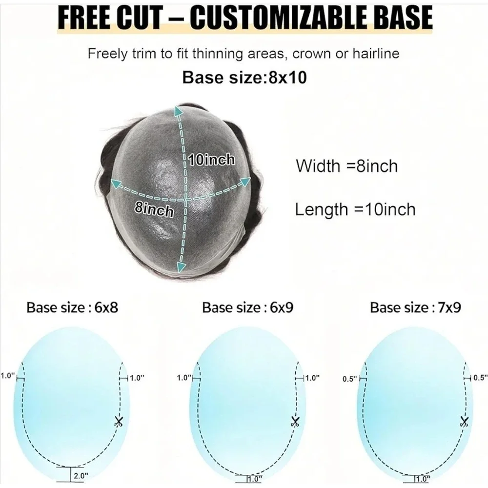 The Unbranded Brand | Hair | Mens Toupee 03mm Ultra Thin Pu Skin Real ...